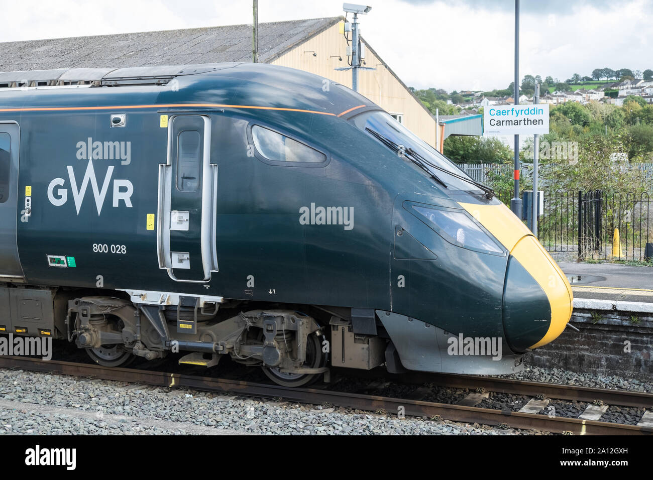 GWR,Great Western Railway,train,at,platform,Carmarthen,Train,station ...