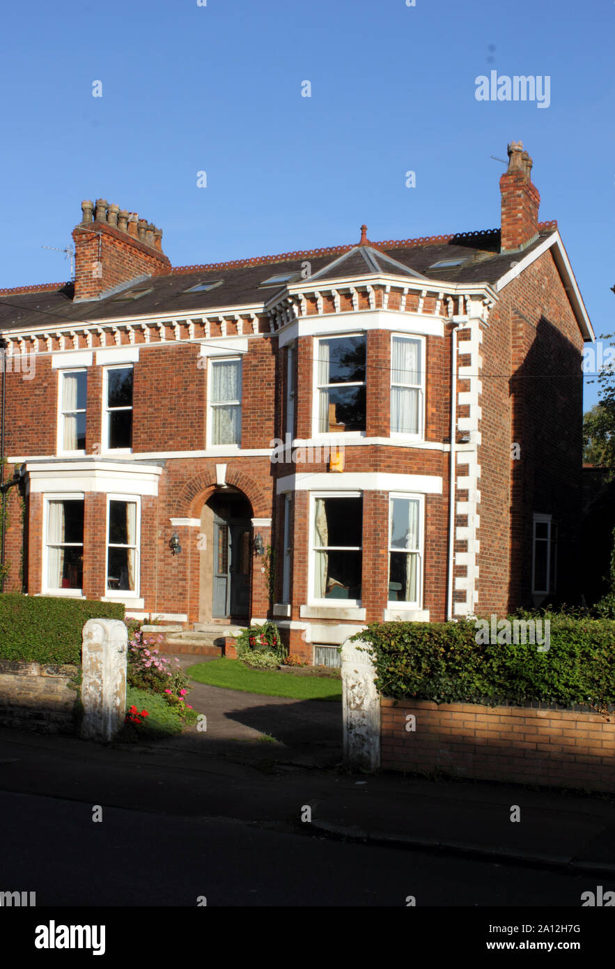 Victoria victorian 19th century double fronted house hi-res stock ...