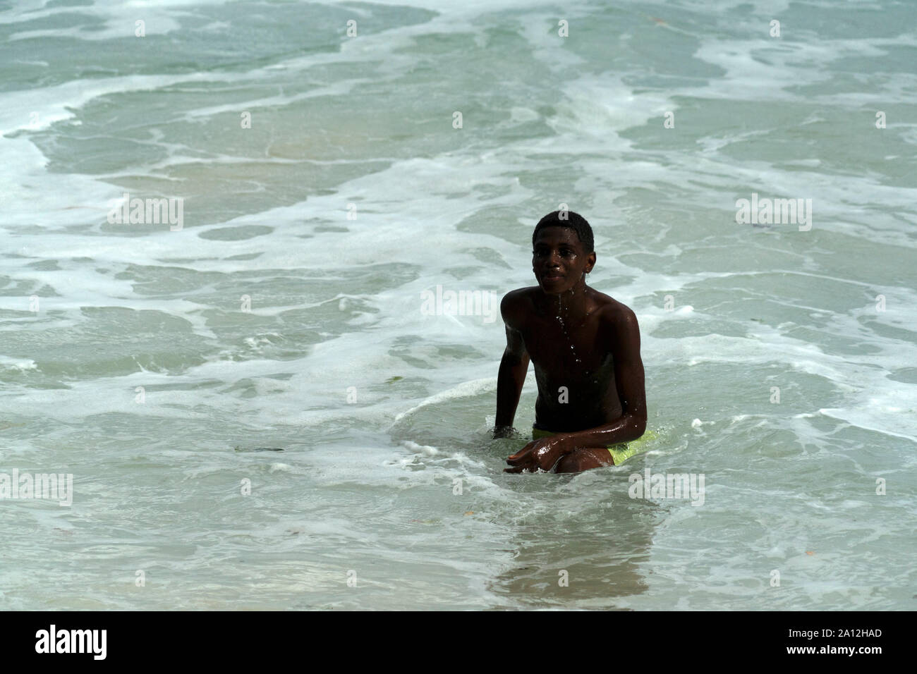 MAHE, SEYCHELLES - AUGUST 13 2019 - Young creole people having fun on ...