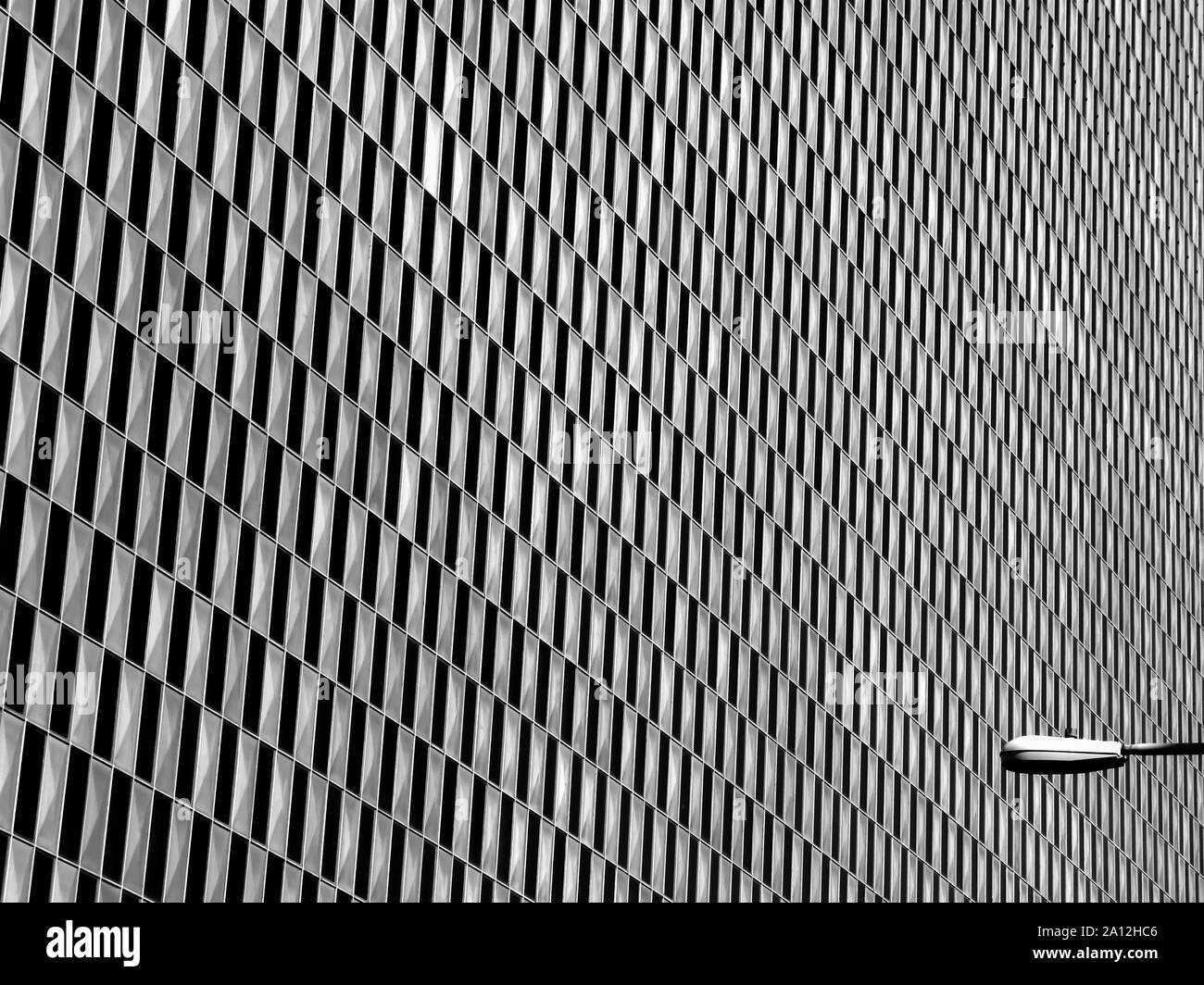 Street Light in Front of Infinite Rows of Windows Stock Photo - Alamy