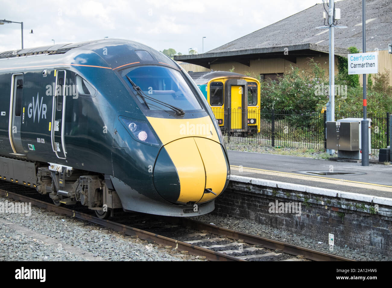 GWR,Great Western Railway,train,at,platform,Carmarthen,Train,station ...