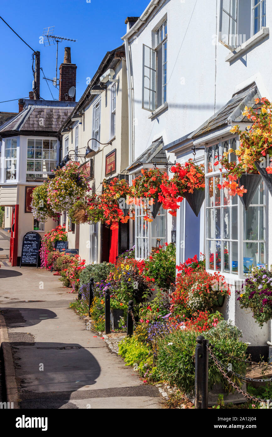 charmouth seaside resort town centre scenic high street, fossil hunting ...