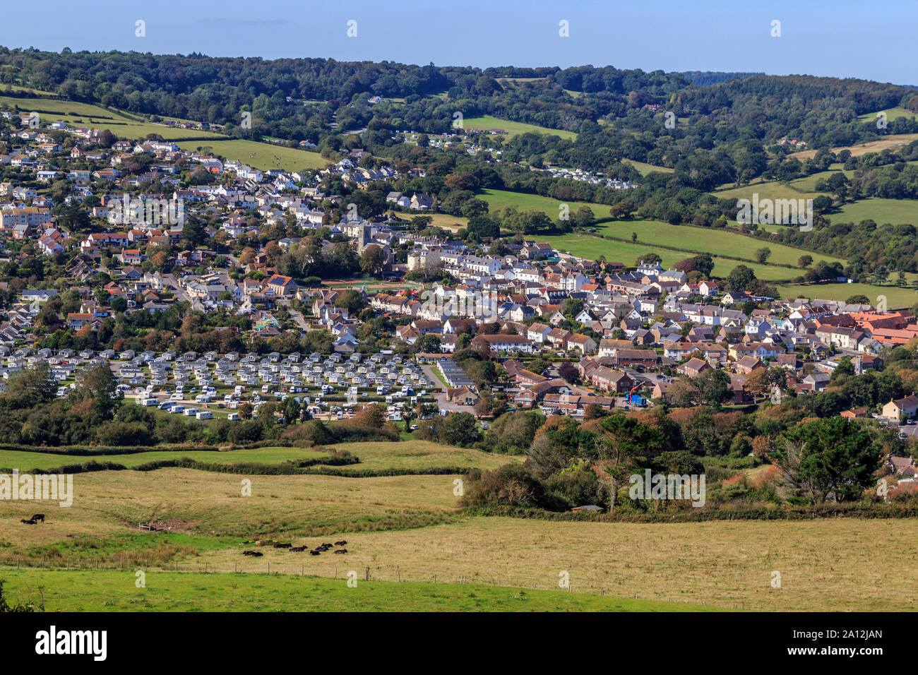 charmouth seaside resort, crumbling cliff strata, fossil hunting, south ...