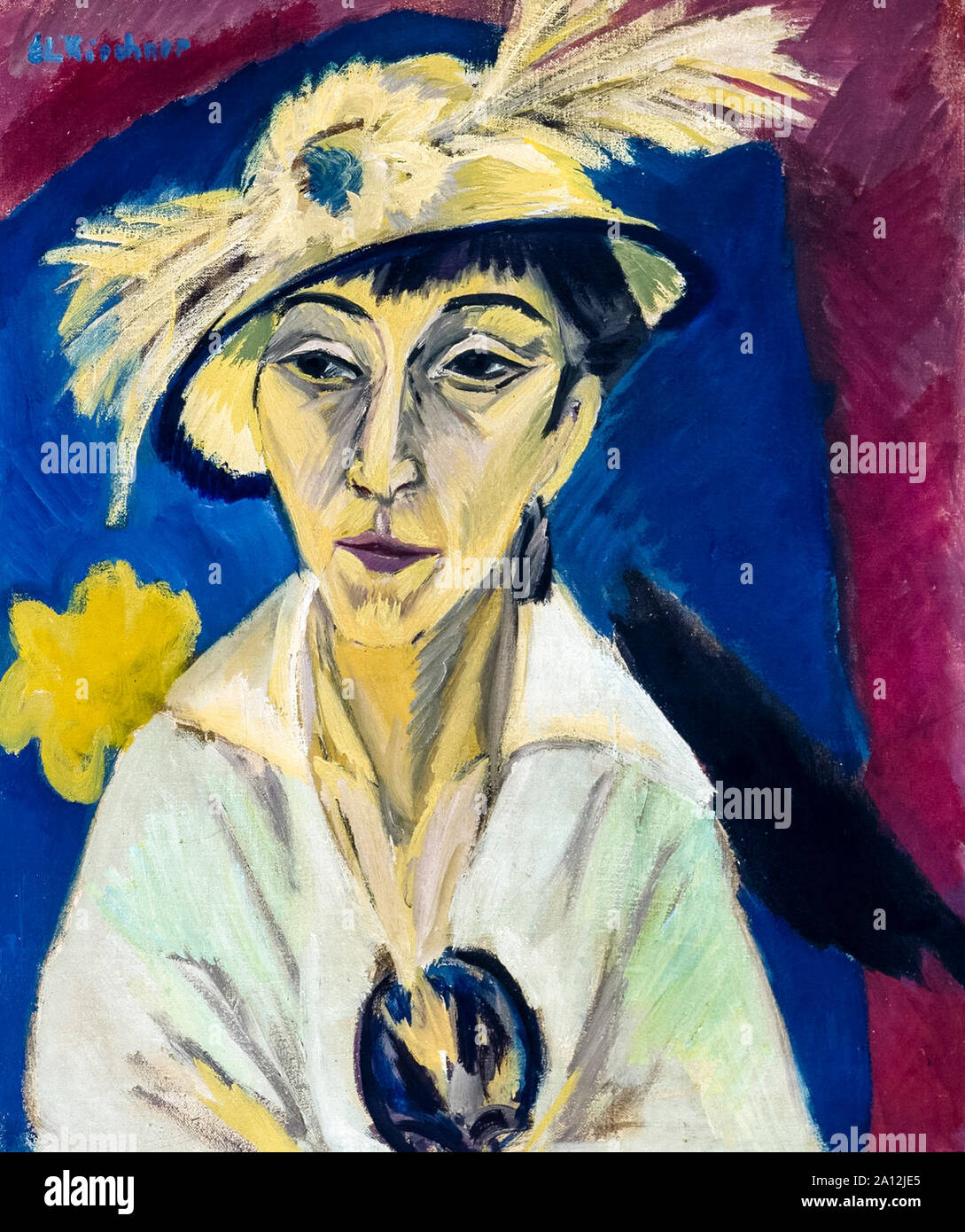 Ernst Ludwig Kirchner, Erna Schilling, portrait painting, 1913 Stock ...