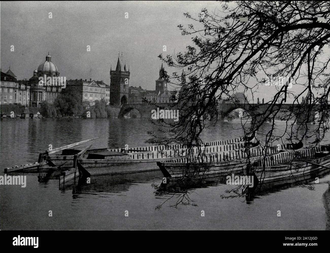 CZECHOSLOVAKIA, Prague 1961: Photograph showing architecture of prague ...