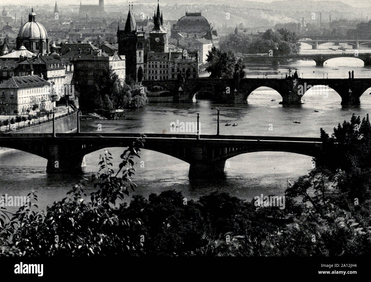 CZECHOSLOVAKIA, Prague 1961: Photograph showing architecture of prague ...