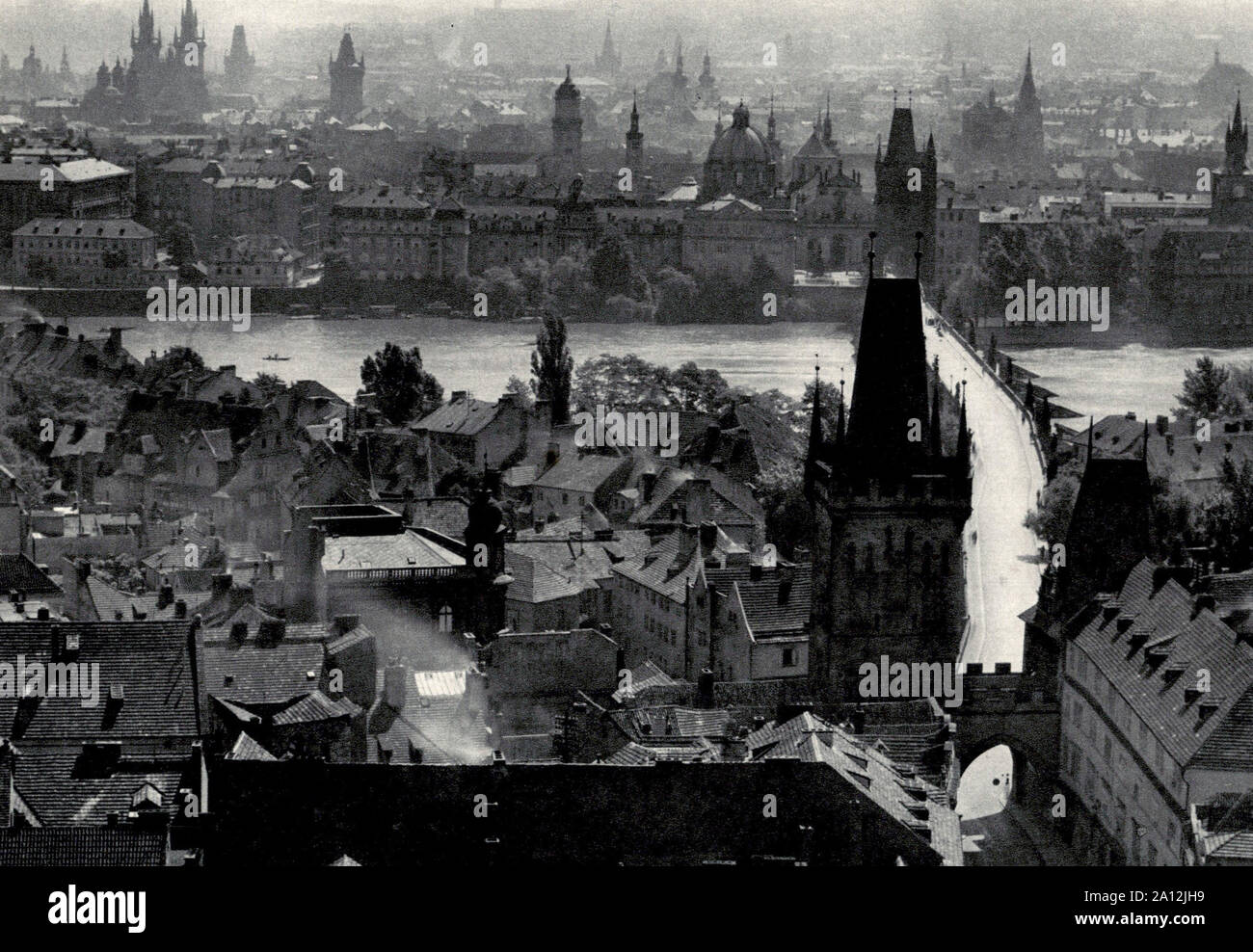 CZECHOSLOVAKIA, Prague 1961: Photograph showing architecture of prague ...