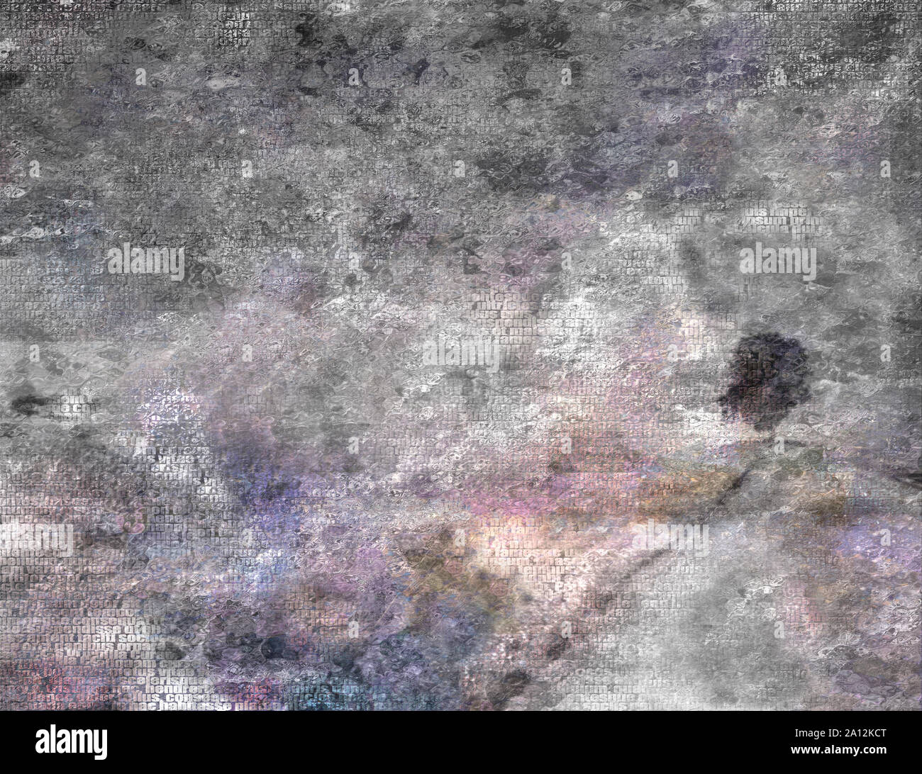 Abstract landscape, random text background Stock Photo - Alamy