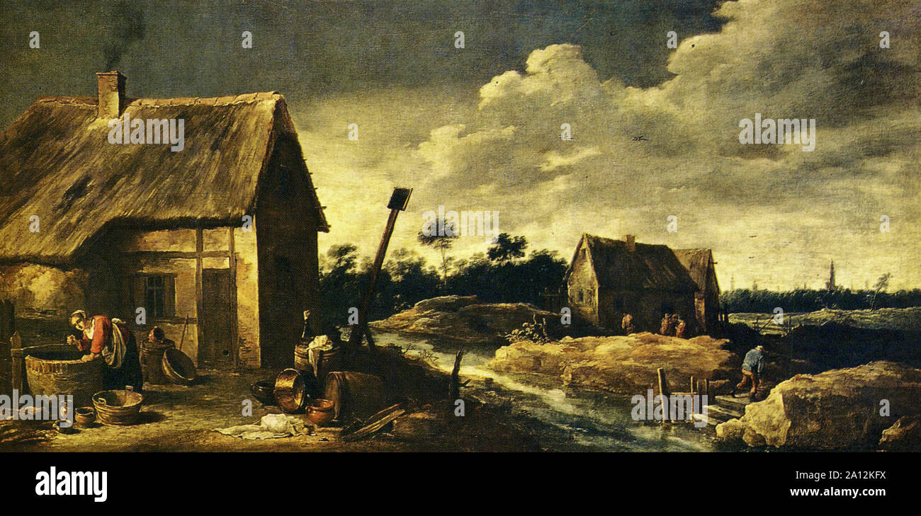 Painting by David Teniers the Younger 1610-1690-Landscape with a ...