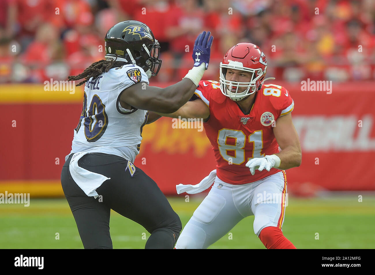 Kansas City, Missouri, USA. 22nd Sep, 2019. Kansas City Chiefs tight ...