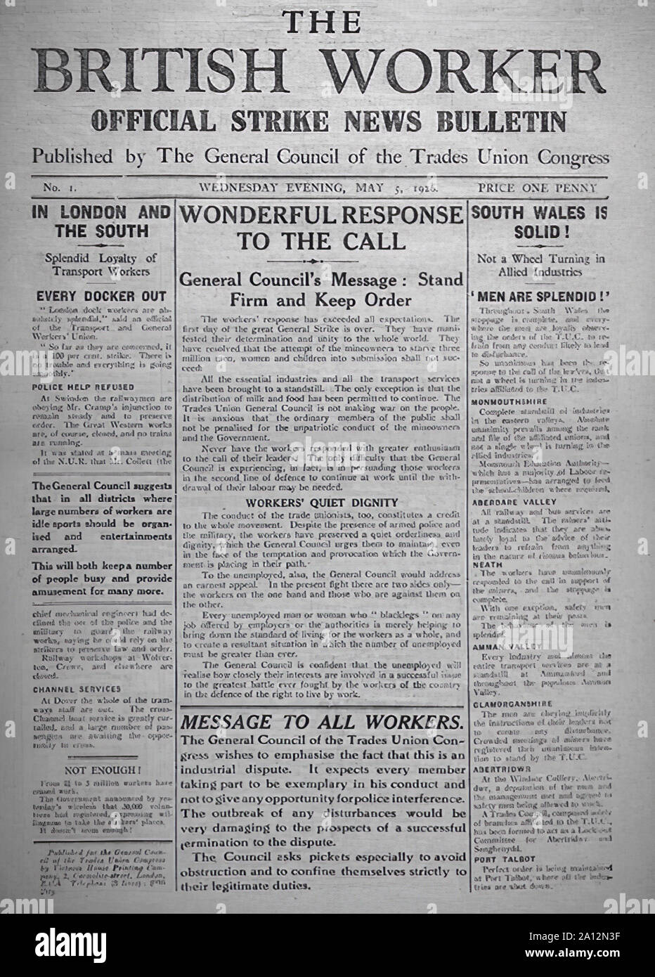 The 1926 general strike in the United Kingdom was a general strike that ...