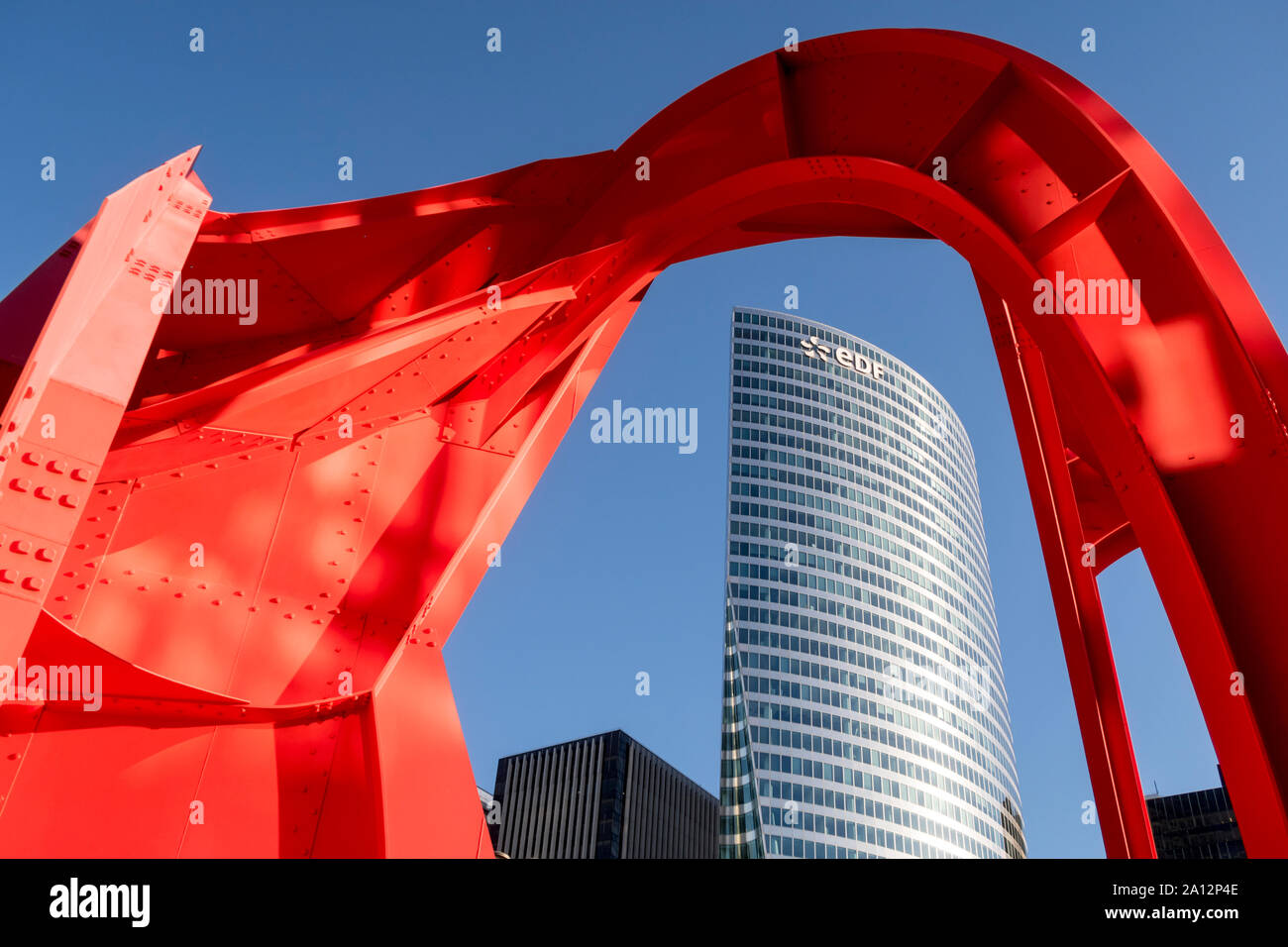 Paris, France - Sept 2, 2019: "Araignee Rouge" (Red Spider) sculpture ...
