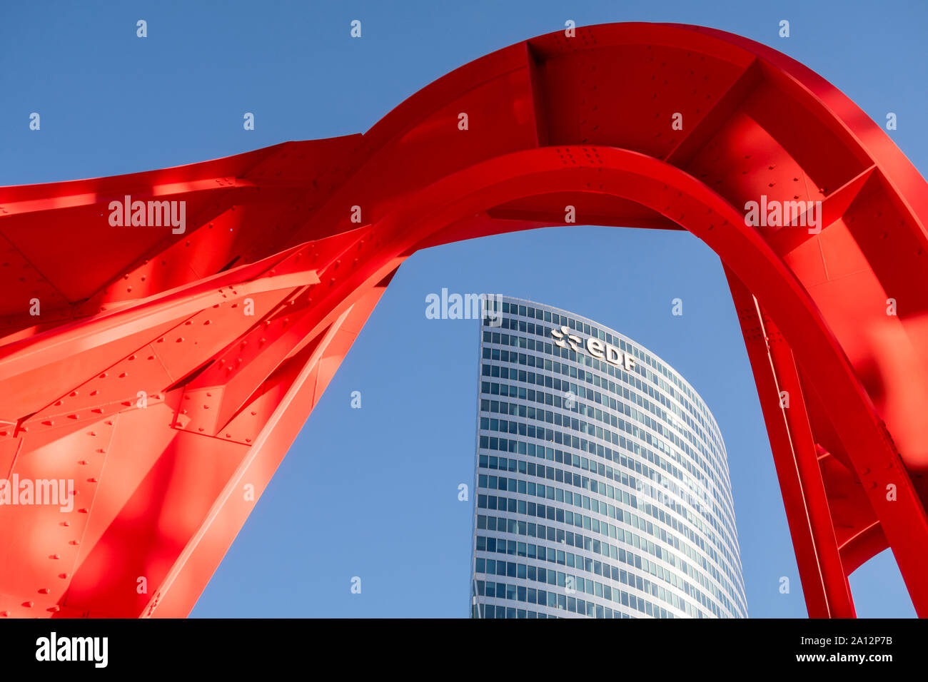 Paris, France - Sept 2, 2019: "Araignee Rouge" (Red Spider) sculpture ...