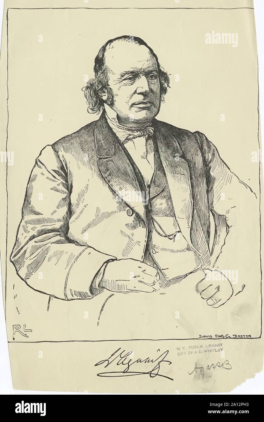 LOUIS AGASSIZ (1807-1873) Swiss-American naturalist and biologist about ...