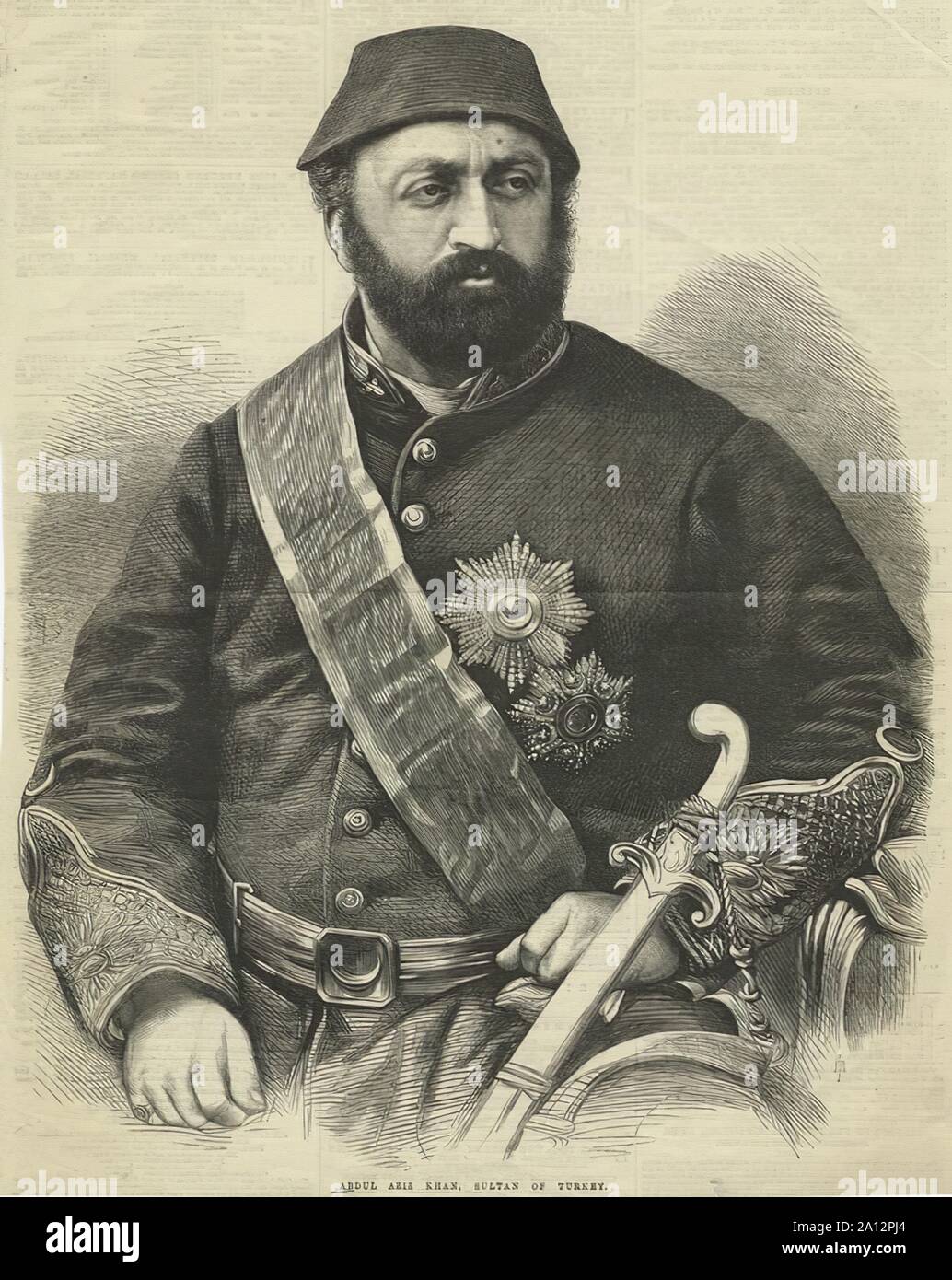 Abdul Aziz Khan, Sultan of Turkey Stock Photo - Alamy