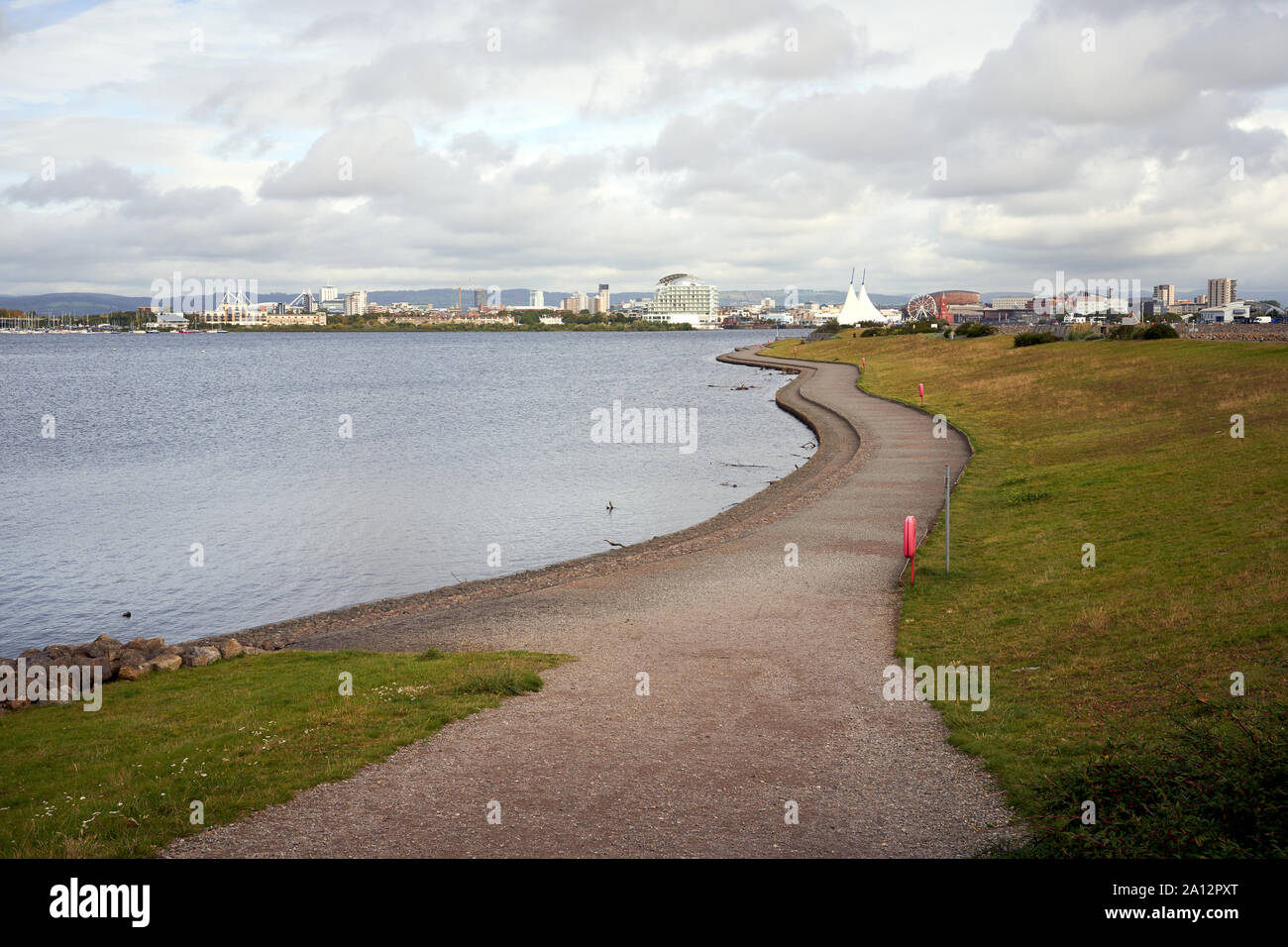 The footpath linking the barrage at Penarth to Mermaid's Quay, Cardiff ...
