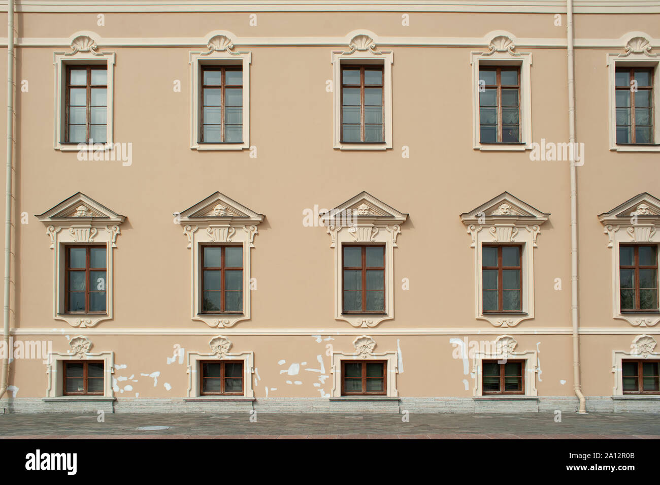 Windows of the old historic building Stock Photo - Alamy