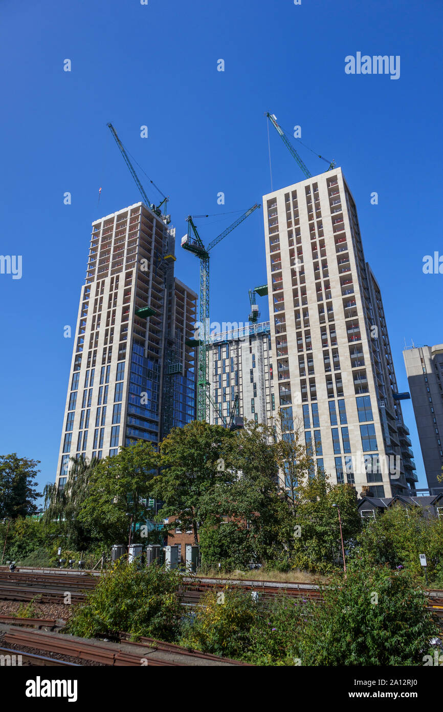 View of the partially completed new Victoria Square mixed use ...