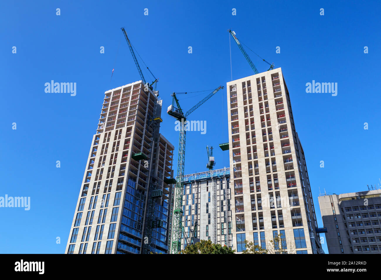 View of the partially completed new Victoria Square mixed use ...