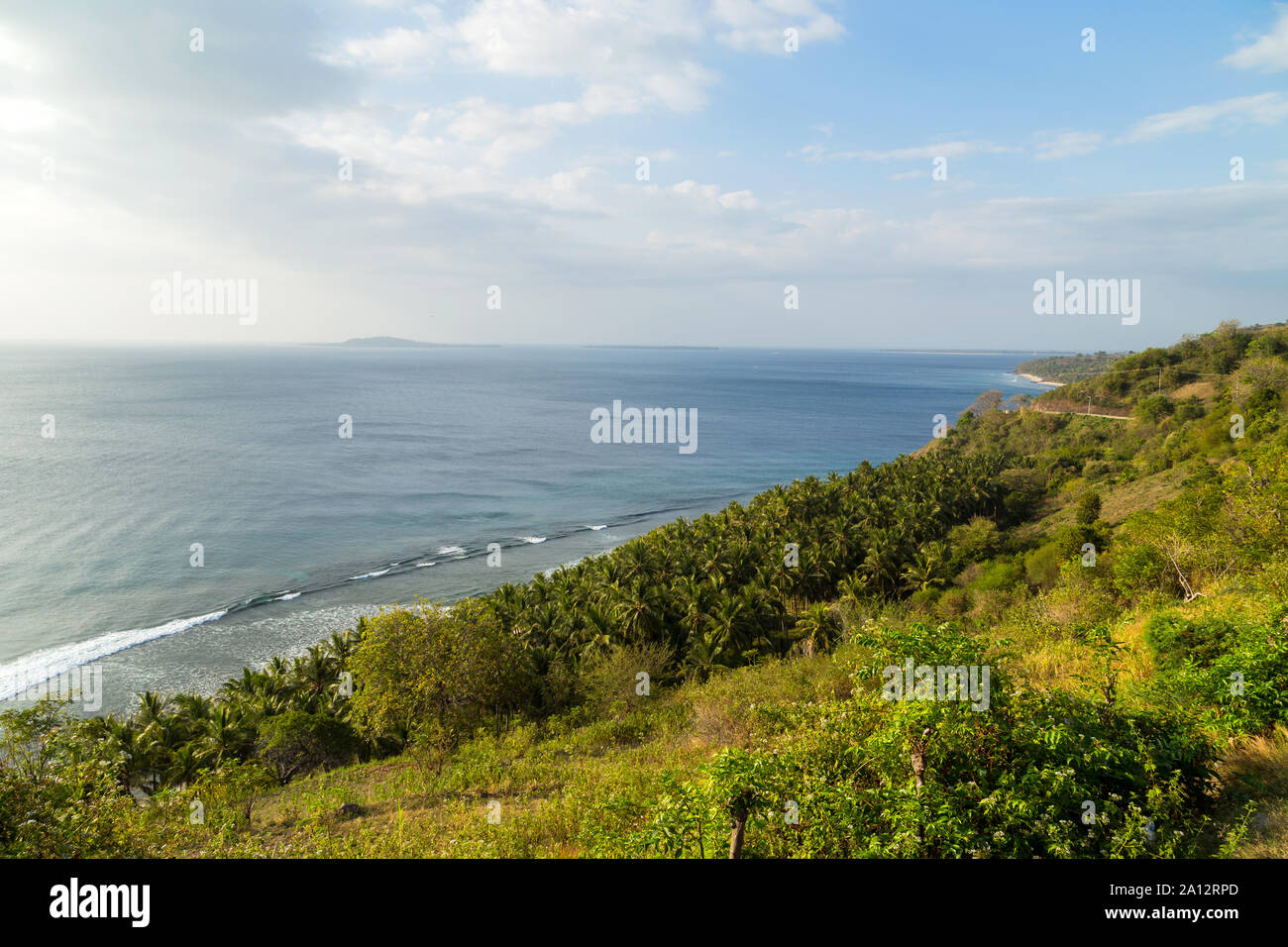 Beautiful landscape of Senggigi beach, Lombok island, scenic travel ...