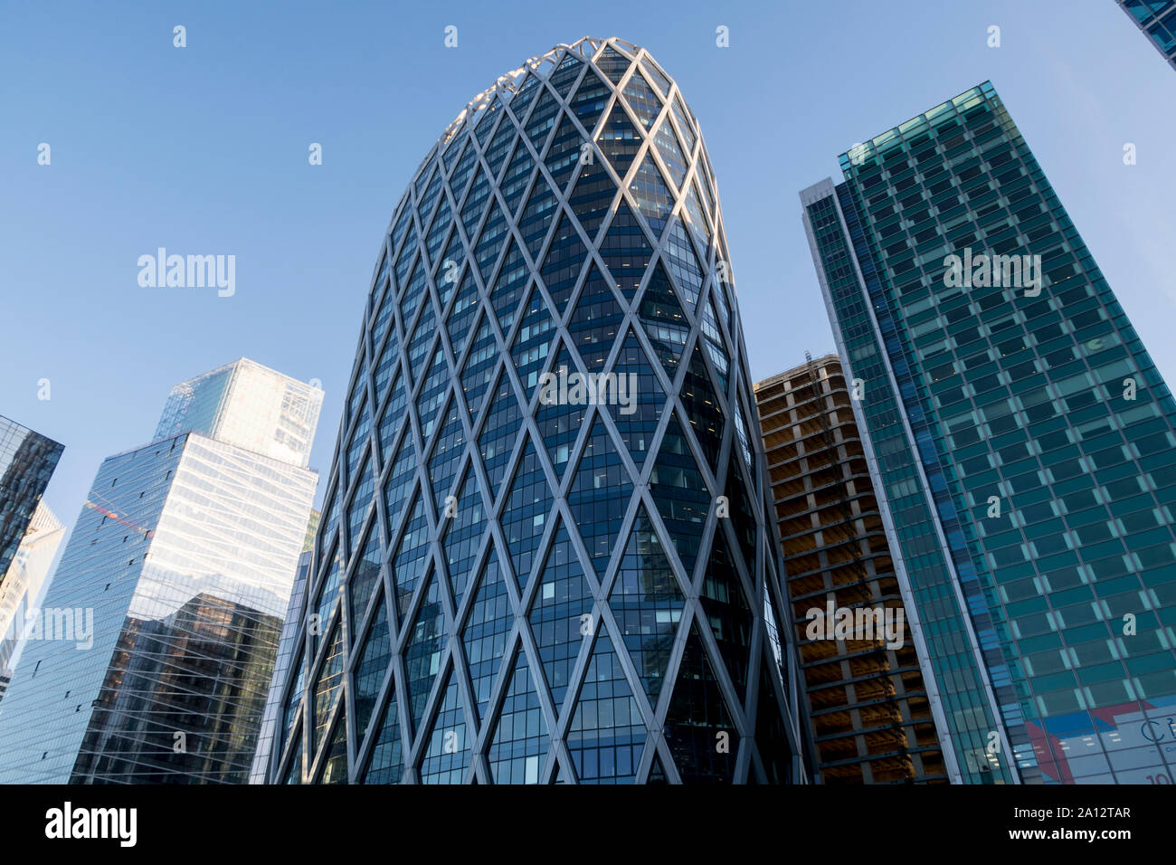 Paris, France - Sept 2, 2019: skyscrapers in financial district of La ...