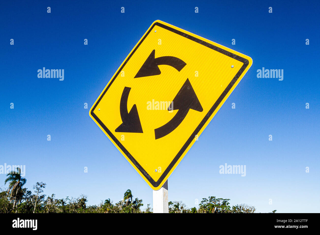 Roundabout sign hi-res stock photography and images - Alamy