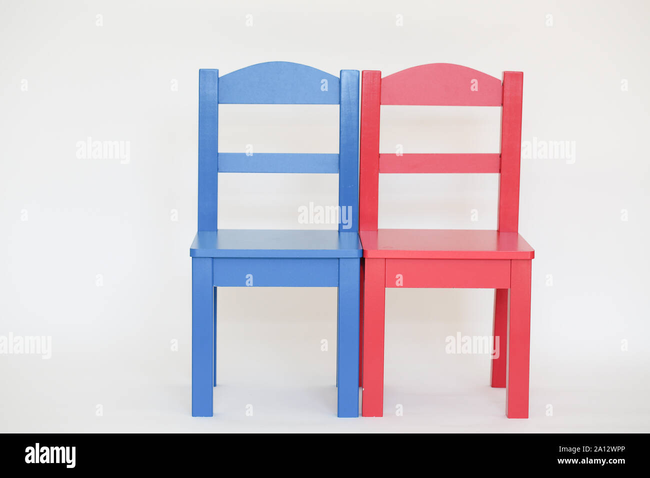 Colorful chair in a white background - Image Stock Photo - Alamy