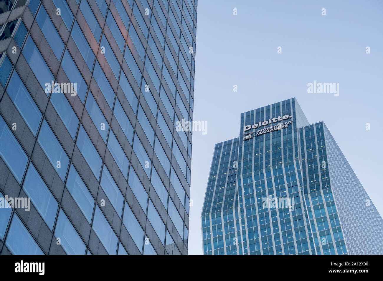 Paris, France - Sept 2, 2019: skyscrapers in financial district of La ...