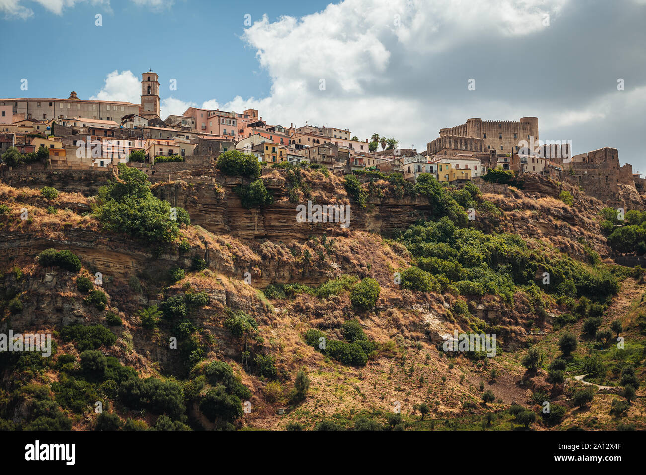 Panoramic view of Santa Severina town in Calabria, Italy Stock Photo ...