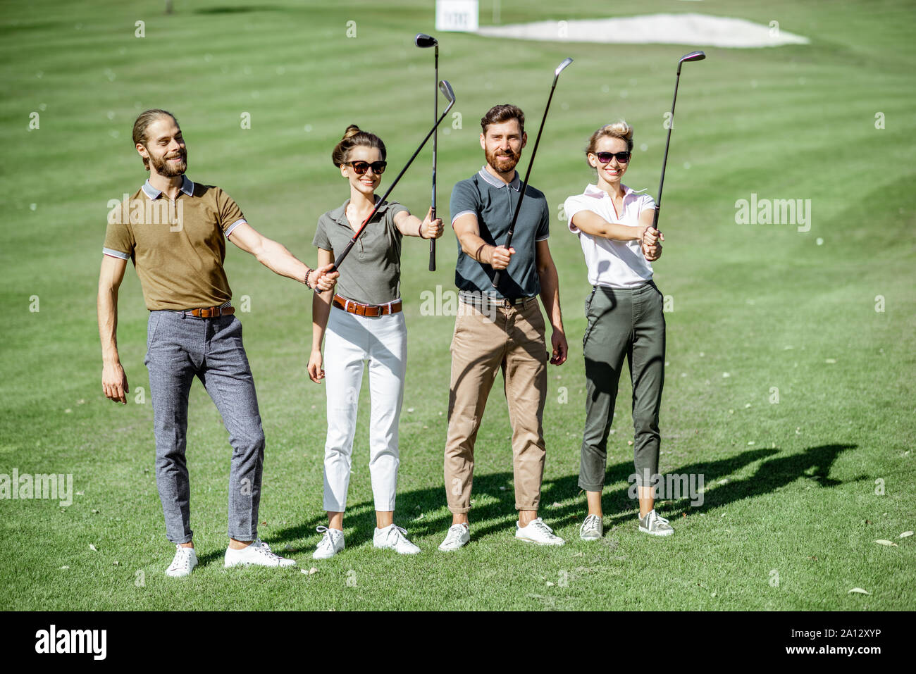 Group of players on a golf course hi-res stock photography and images ...