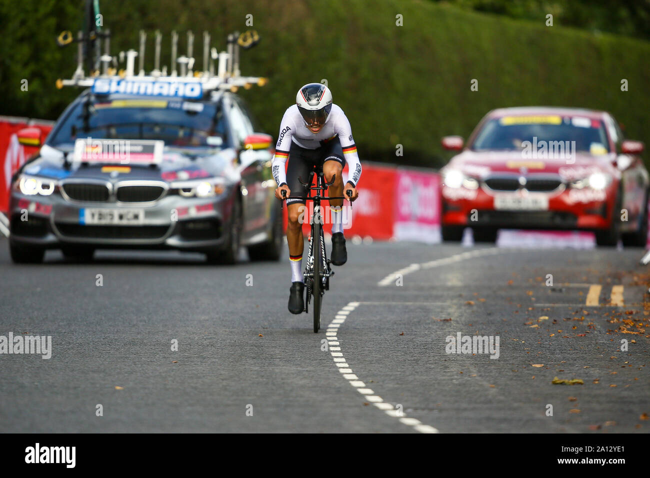 Harrogate, UK. 23rd September 2019.Marco Brenner of Germany takes ...
