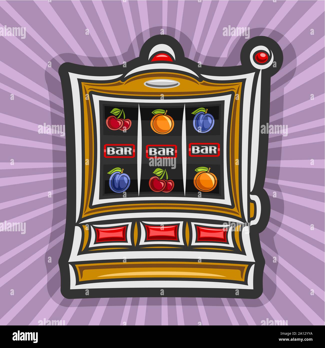 The fruit machine poster Stock Vector Images - Alamy