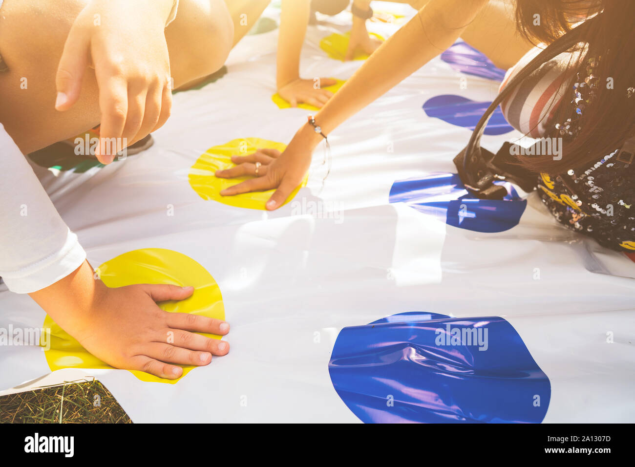 People playing twister game hi-res stock photography and images - Alamy