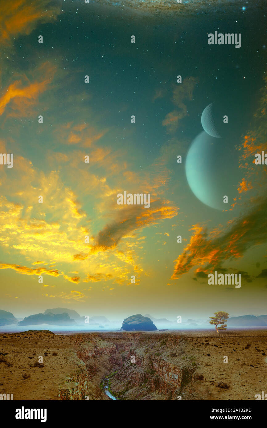 Another World coming soon. Sci-Fi abstract backgrounds Stock Photo - Alamy