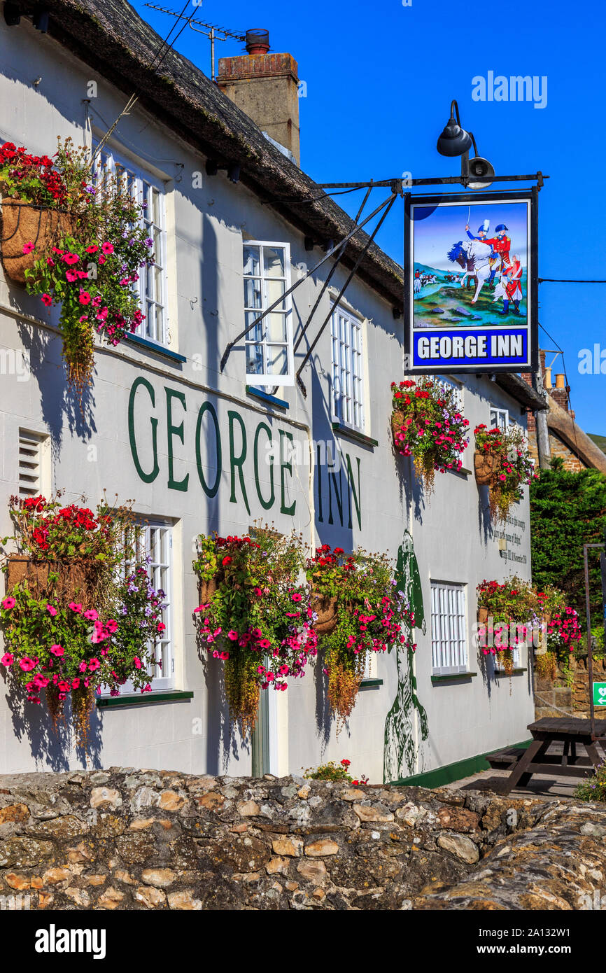 the george inn, chideock , dorset, england, uk gb Stock Photo - Alamy