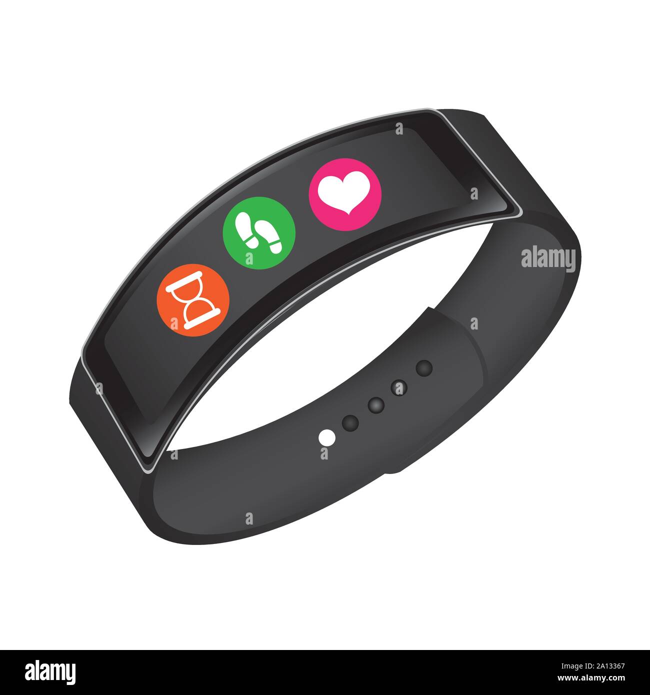 smart watch technology with applications menu vector illustration ...