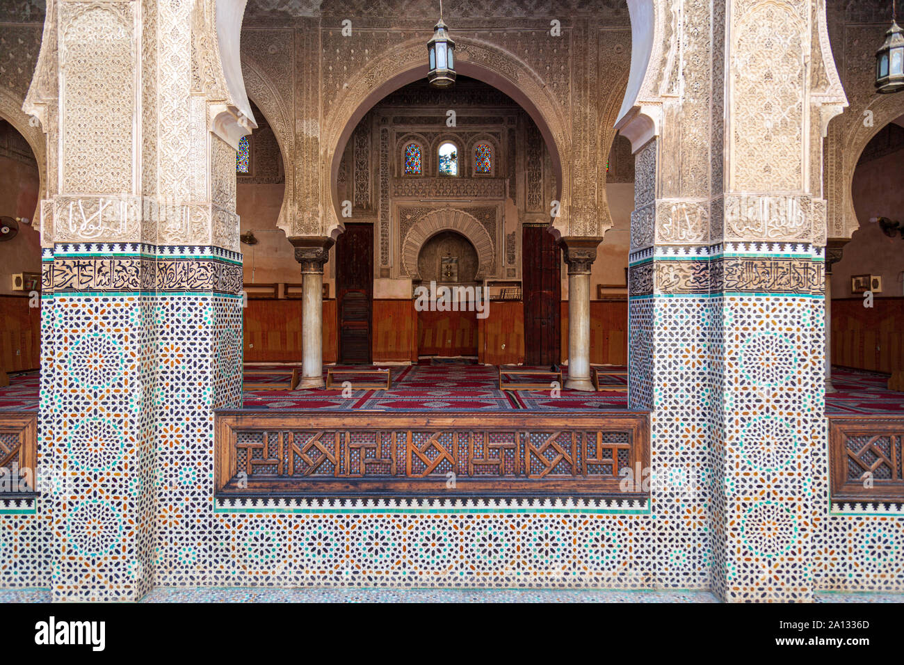 The Madrasa Bou Inania is a madrasa in Fes, Morocco, founded in AD 1351 ...