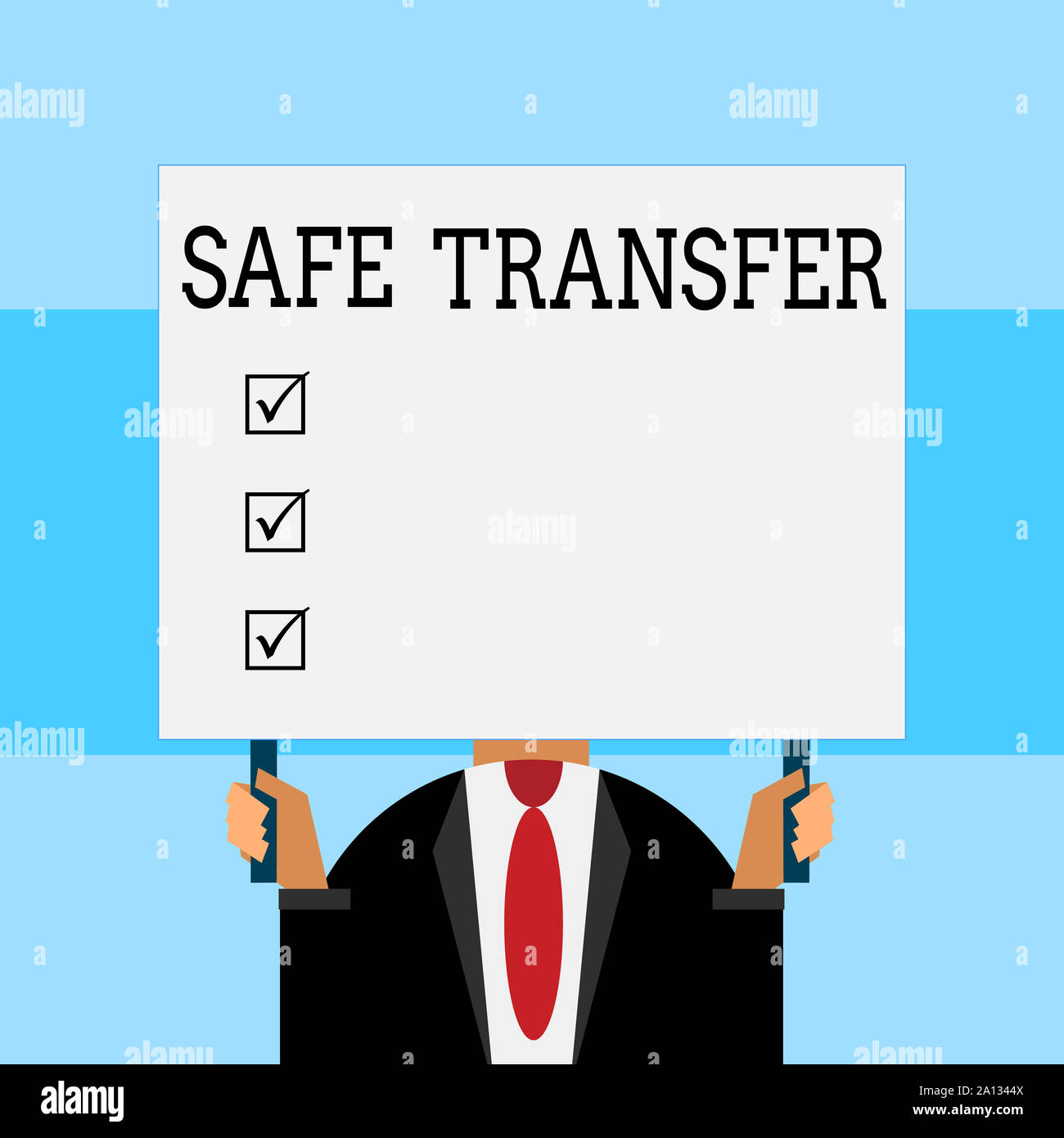 Writing note showing Safe Transfer. Business concept for Wire Transfers ...