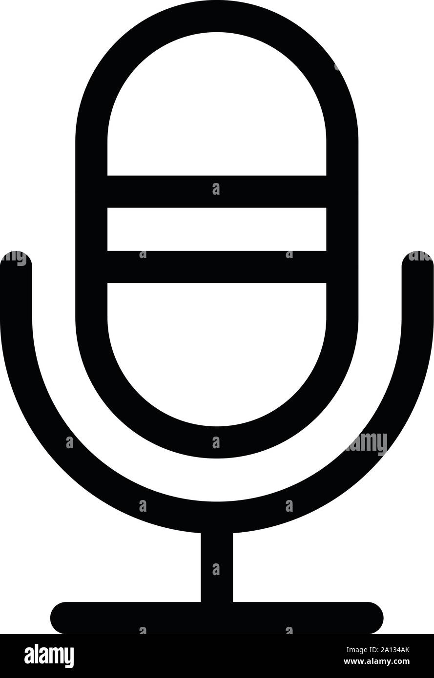 Microphone icon Black and White Stock Photos & Images - Alamy