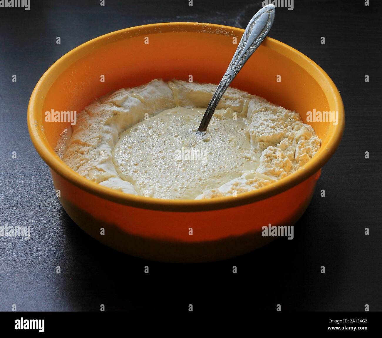 Dumplings made from dough with minced meat - a national dish of Slavic ...