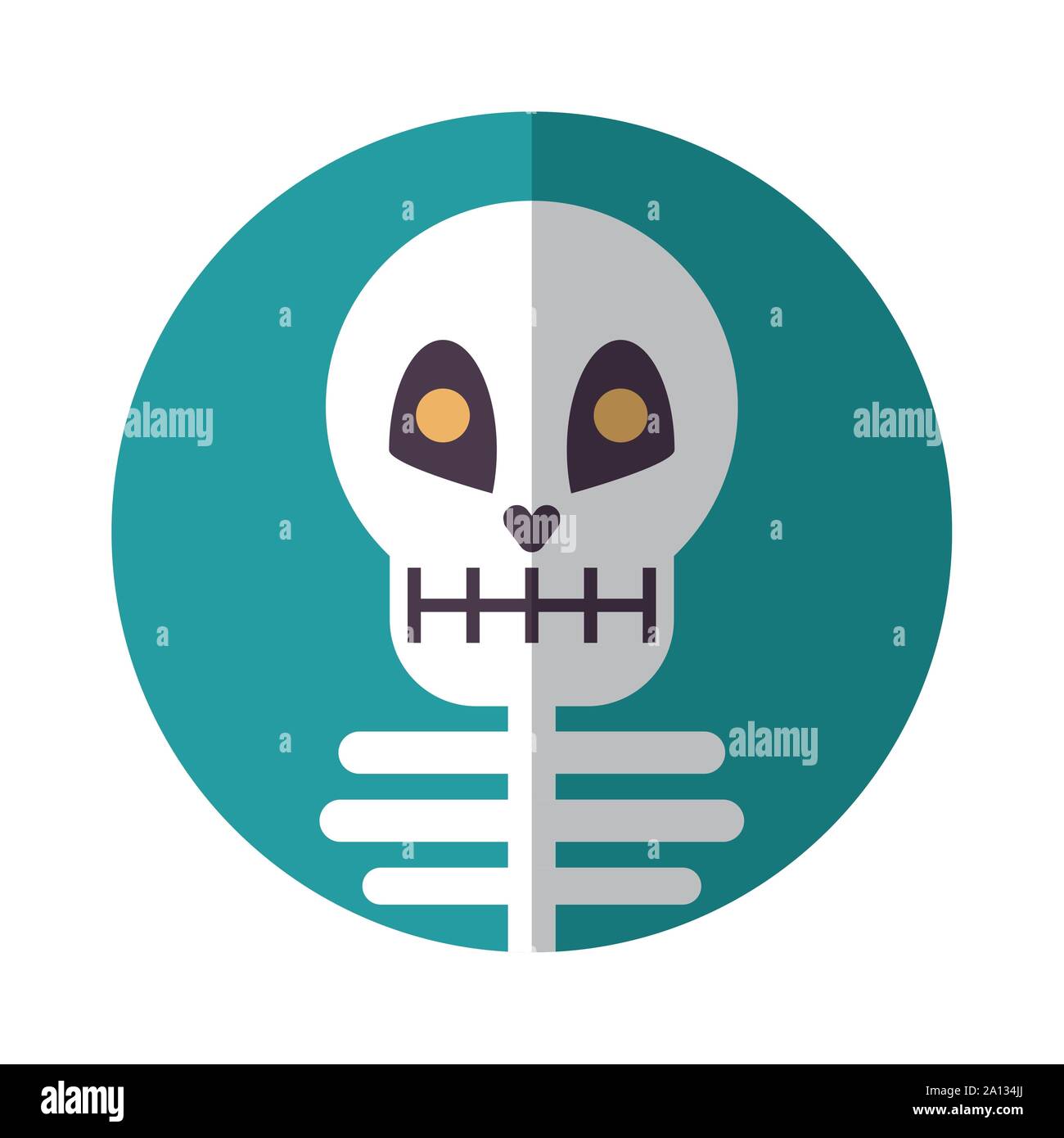 halloween skeleton bones character icon Stock Vector Image & Art - Alamy
