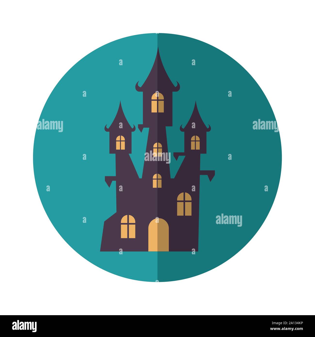 halloween dark haunted mansion building Stock Vector Image & Art - Alamy