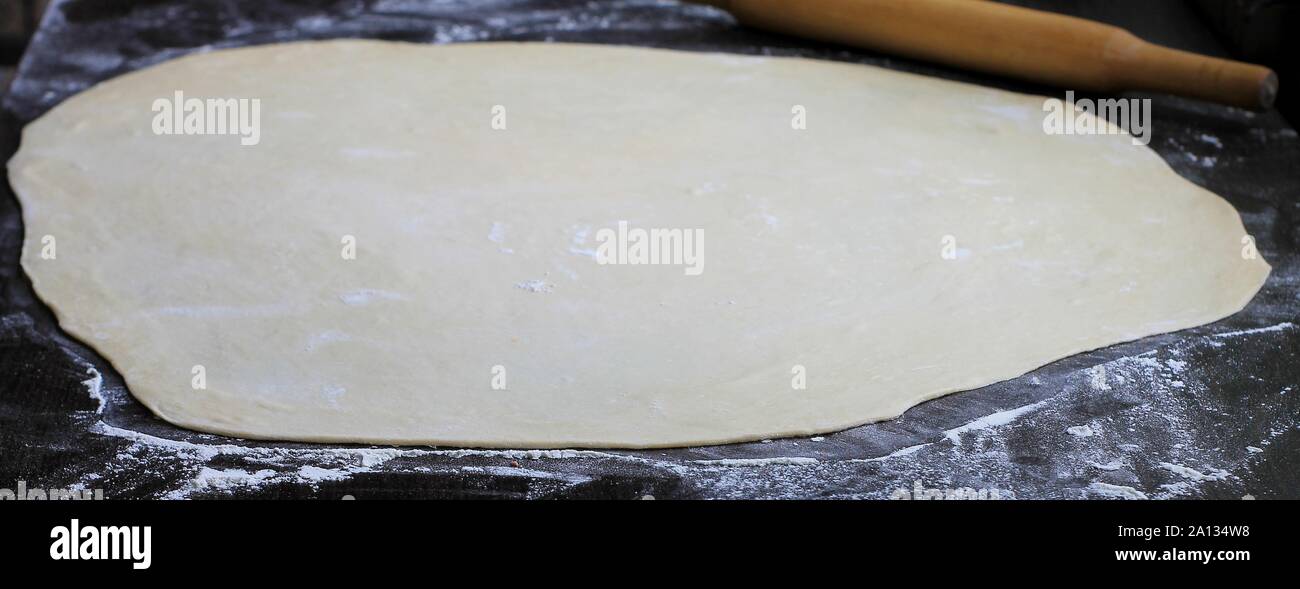 Dumplings made from dough with minced meat - a national dish of Slavic ...