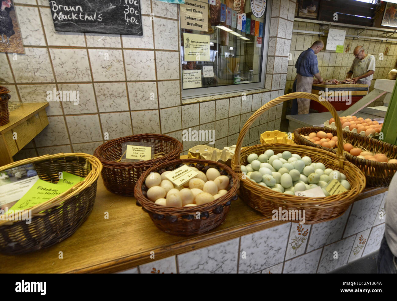 Frankfurt am Main, Germany. August 2019. All kinds of fresh goods are ...