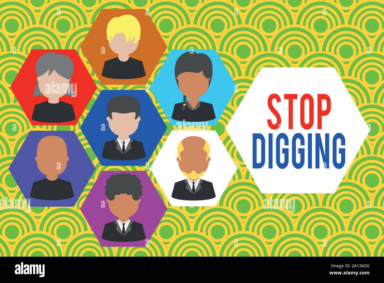 Writing note showing Stop Digging. Business concept for Prevent Illegal ...