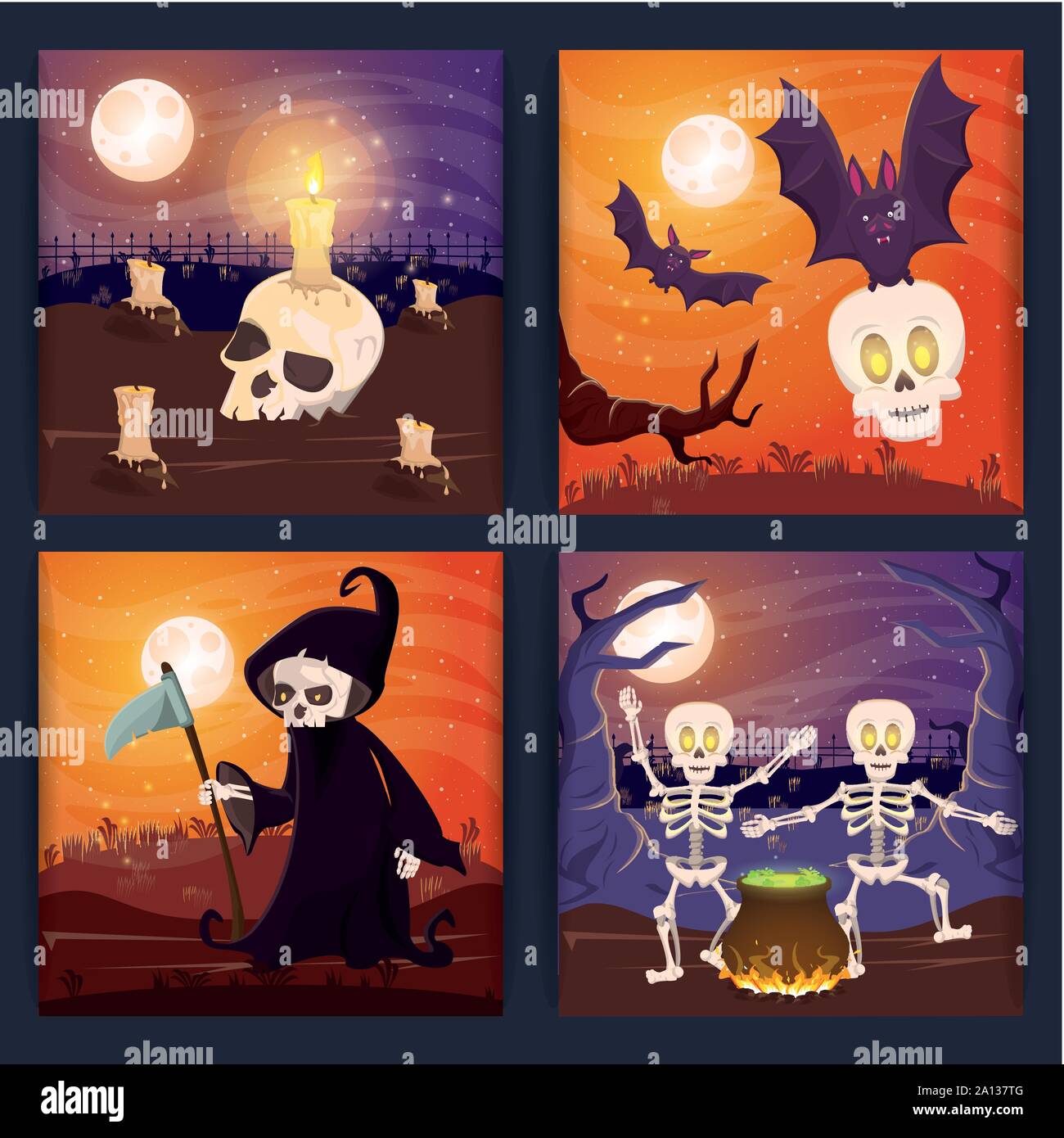 Scary scenes Stock Vector Images - Alamy
