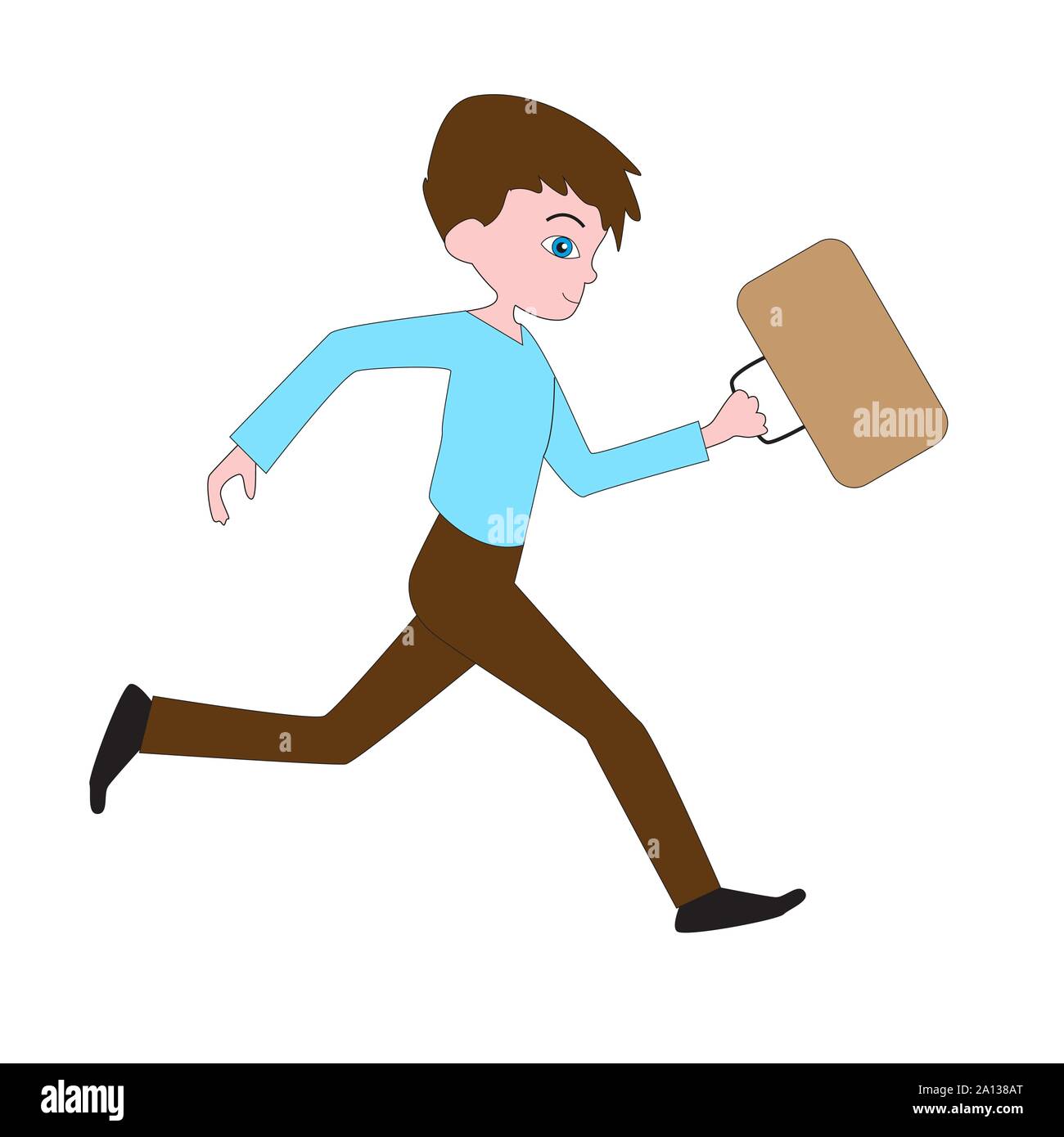 Man hurry work Stock Vector Images - Alamy
