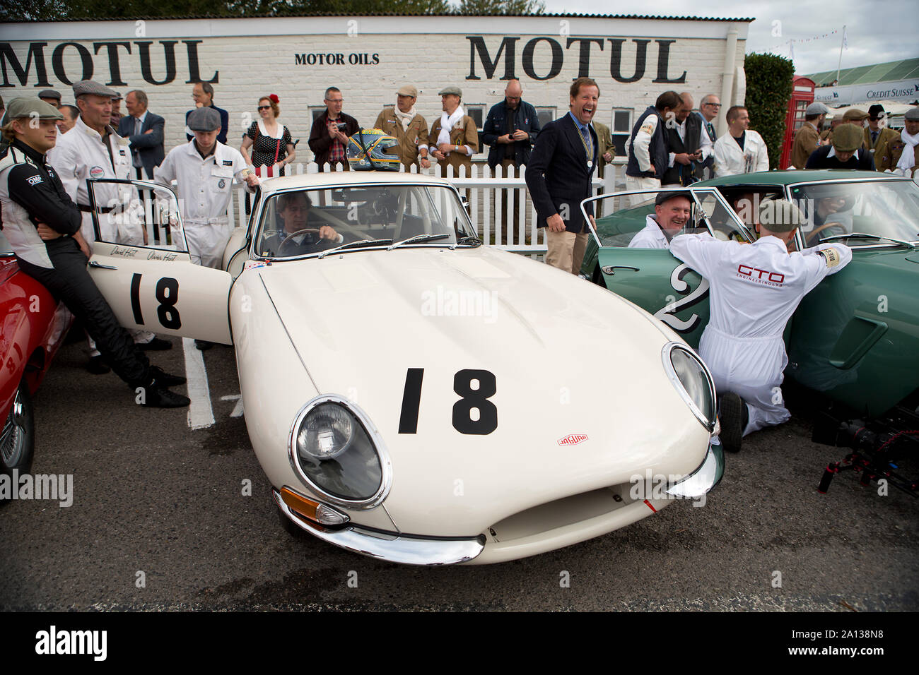 1964 Jaguar E-type FHC driven by David Hart & Olivier Hart in the ...