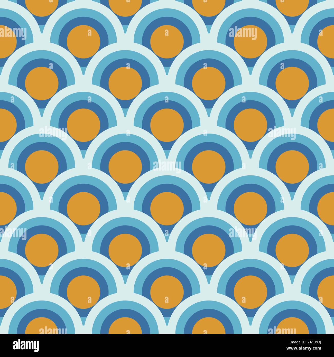 Colorfull seamless pattern with scale circle one inside one. Thematic ...