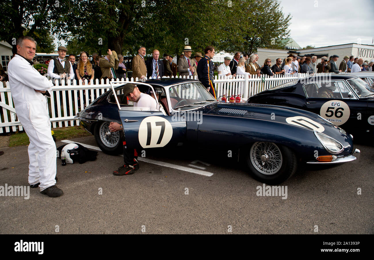 1961 Jaguar E-type FHC driven by Andrew Hayden & Andrew Hibberd in the ...